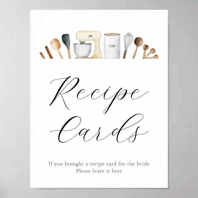 Recipe Card Sign | Zazzle