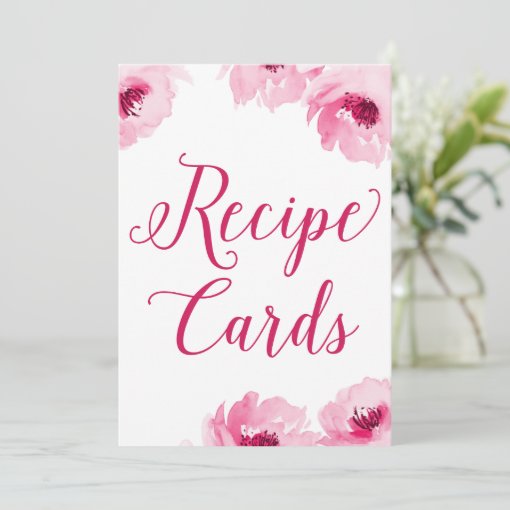 Recipe Cards Sign Print | Zazzle