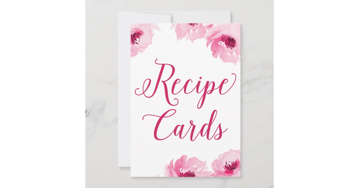 Recipe Cards Sign Print | Zazzle