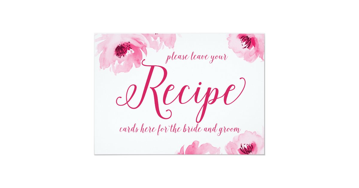 Recipe Cards Sign Print | Zazzle.com