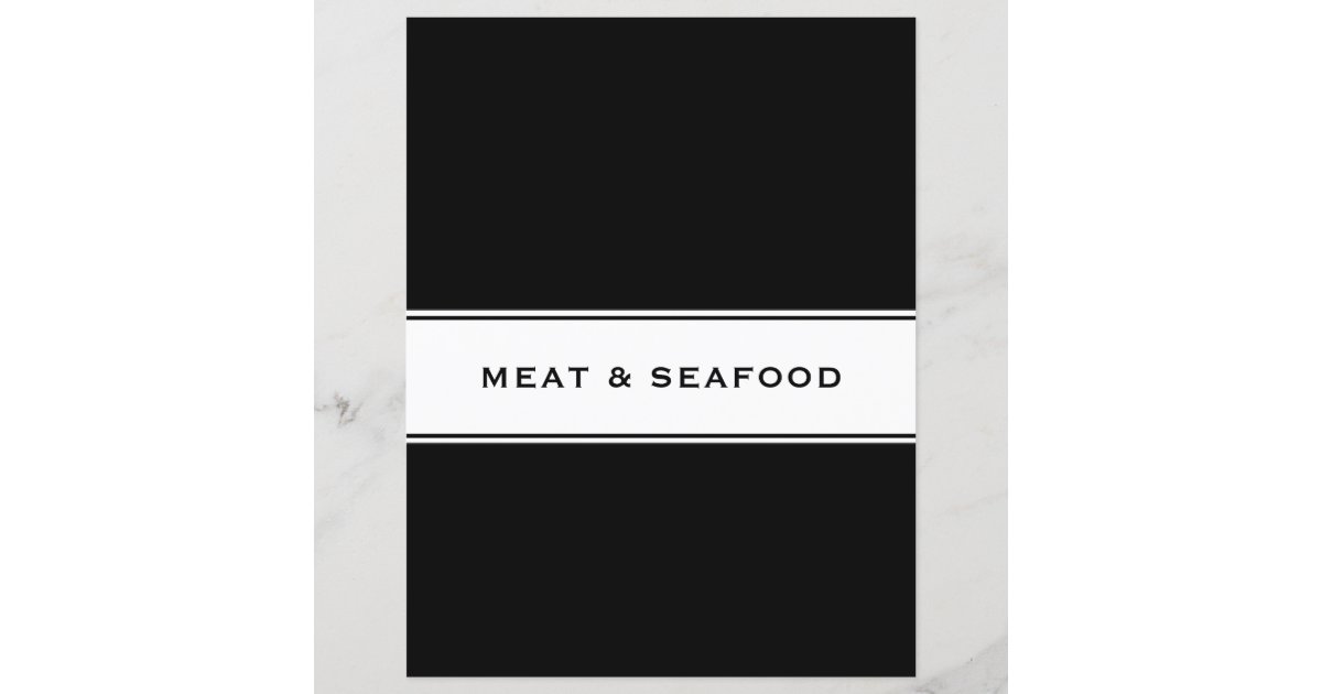 Recipe Cookbook Chapter Divider | Meat & Seafood | Zazzle