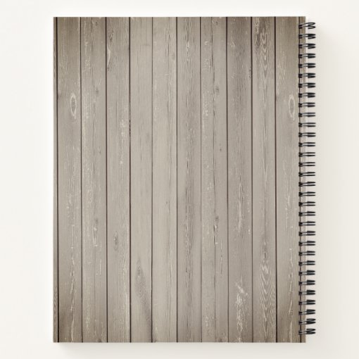 Recipe cookbook monogrammed chef rustic kitchen notebook | Zazzle