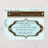 Recipe Exchange Party Invites with Recipe Card | Zazzle