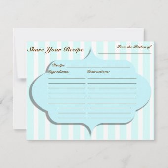 Recipe Exchange Party Invites with Recipe Card | Zazzle