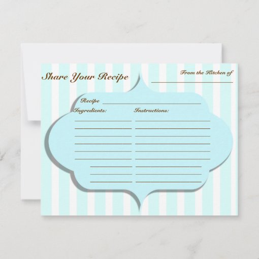 Recipe Exchange Party Invites with Recipe Card | Zazzle