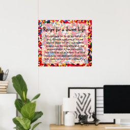 Recipe for a Sweet Life Poster | Zazzle