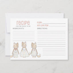 Recipe for Bride To Be Getting Meowied Invitation | Zazzle