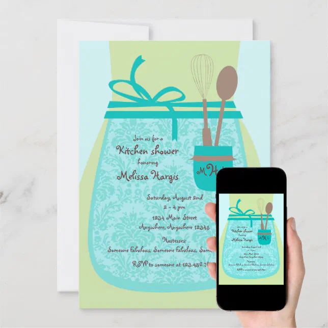 Recipe Kitchen Bridal Shower Invitation | Zazzle