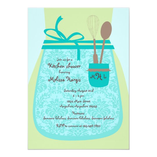 Recipe Kitchen Bridal Shower Invitation