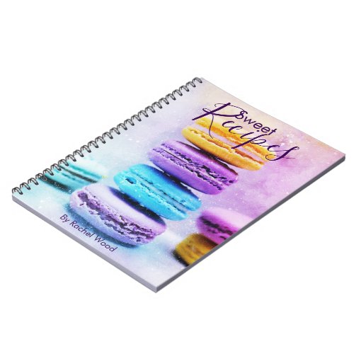 Recipe macaron notebook with name template | Zazzle