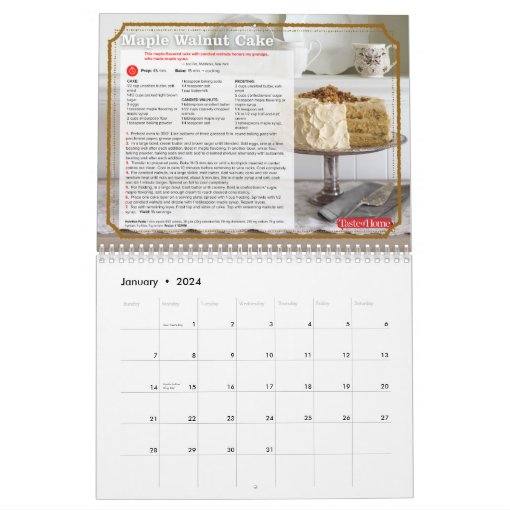 Recipe of the Month Calendar | Zazzle