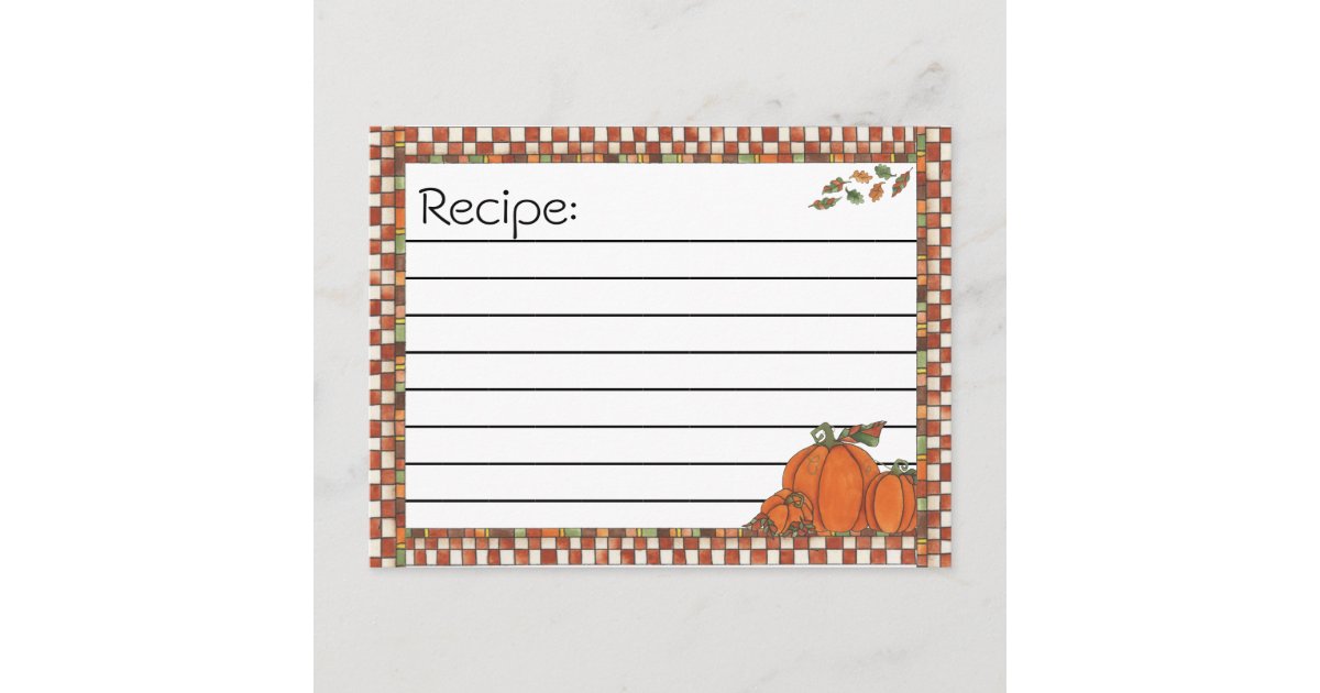 Recipe Post Cards | Zazzle
