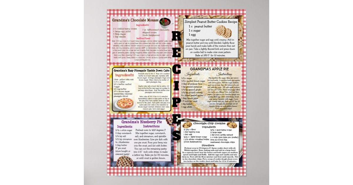 Recipe Posters | Zazzle