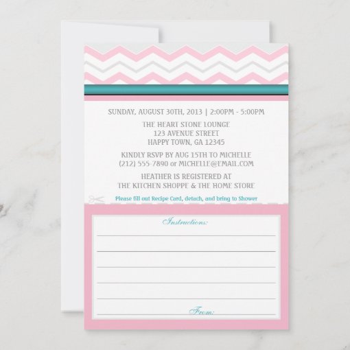 Recipe Stock the Kitchen Bridal Shower Invitations | Zazzle