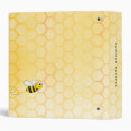 Recipe umble bees yellow honeycomb food 3 ring binder | Zazzle