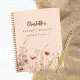 Recipes wildflowers pink peach name notebook | Zazzle