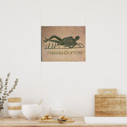 Reclining skeleton with the caption 'Know Poster | Zazzle