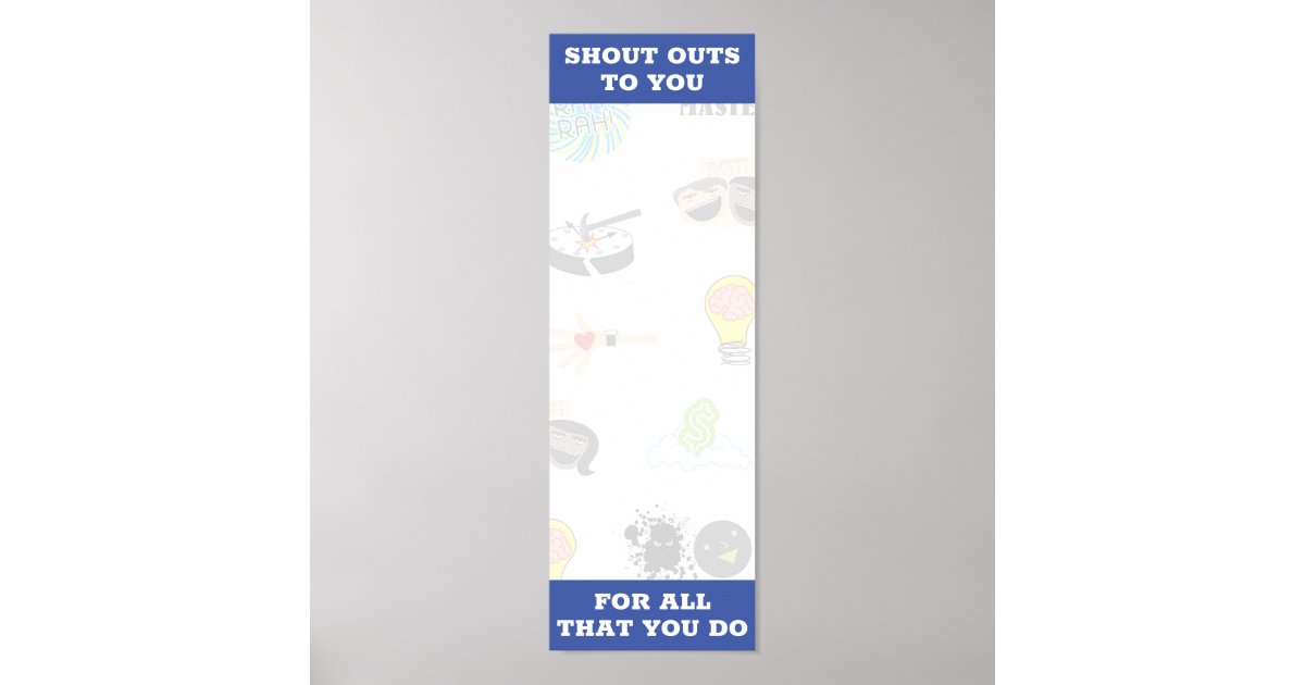 Recognition stickers employee award poster | Zazzle