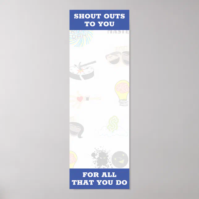 Recognition stickers employee award poster | Zazzle