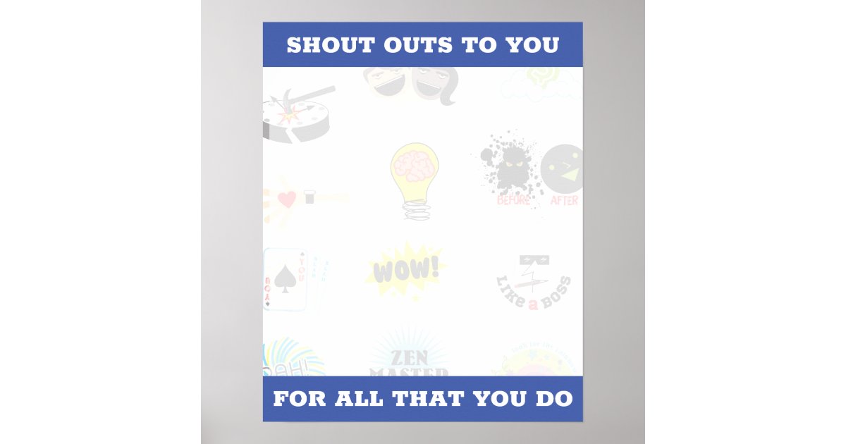 Recognition stickers employee award poster | Zazzle