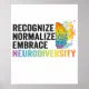 Recognize Normalize Embrace Neurodiversity ADHD Poster | Zazzle