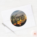 Recon LRRP LRRPS Snipers Vietnam Nam War Classic Round Sticker | Zazzle