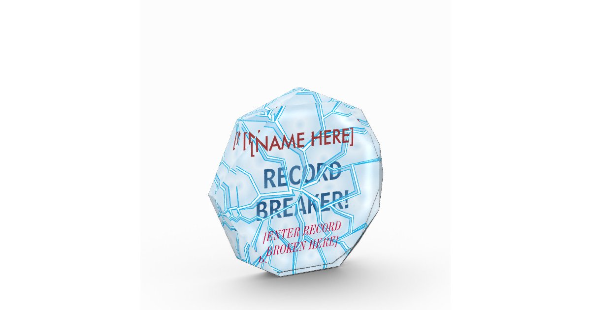 Record Breaker Award | Zazzle