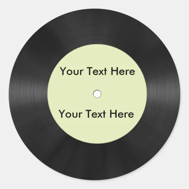 Record Classic Round Sticker | Zazzle