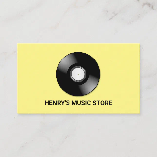 Record Logo, Music Store Business Card | Zazzle