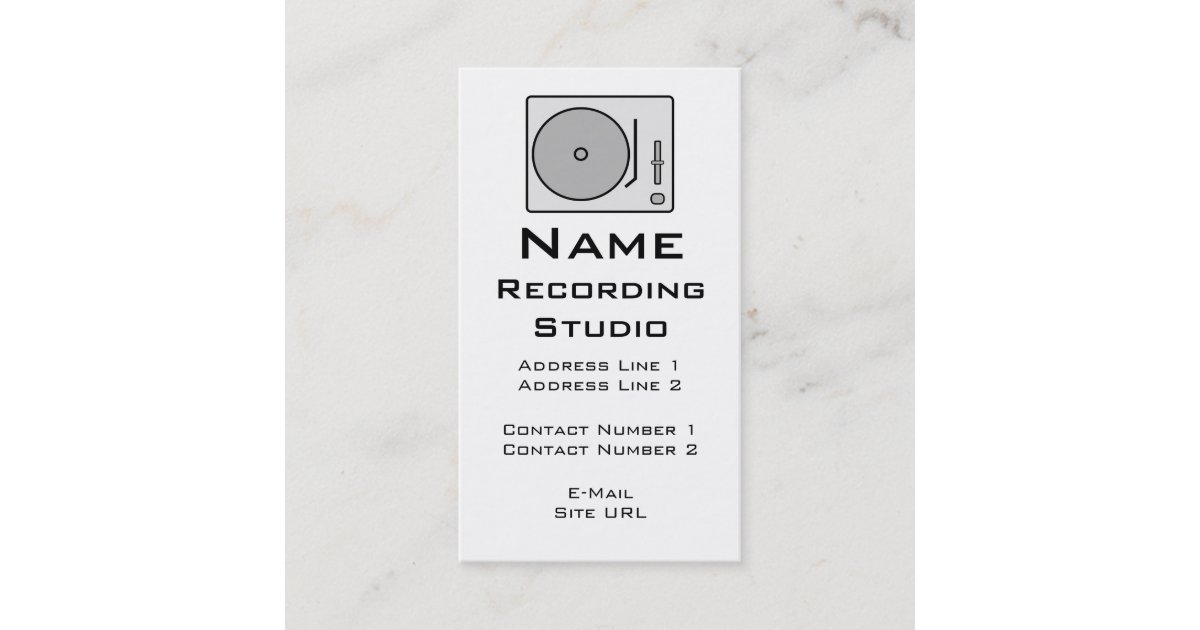 Recording Studio Business Card | Zazzle