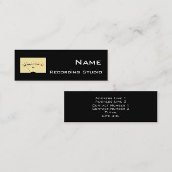 Recording Studio Business Card | Zazzle
