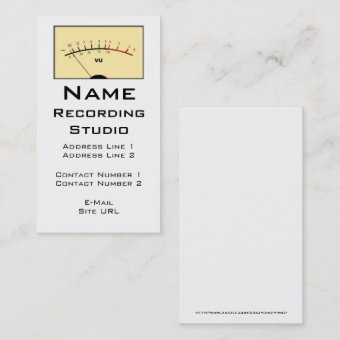 Recording Studio Business Card | Zazzle