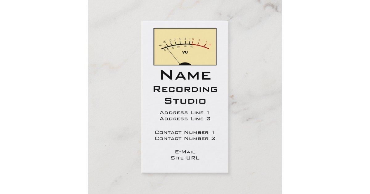 Recording Studio Business Card | Zazzle