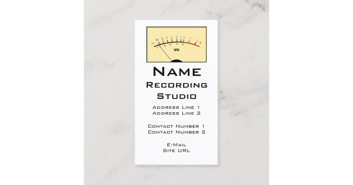 Recording Studio Business Card - Transparent bkg | Zazzle