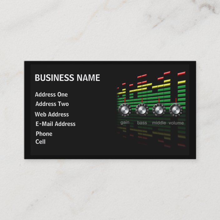 Recording Studio - Music Business Card | Zazzle.com