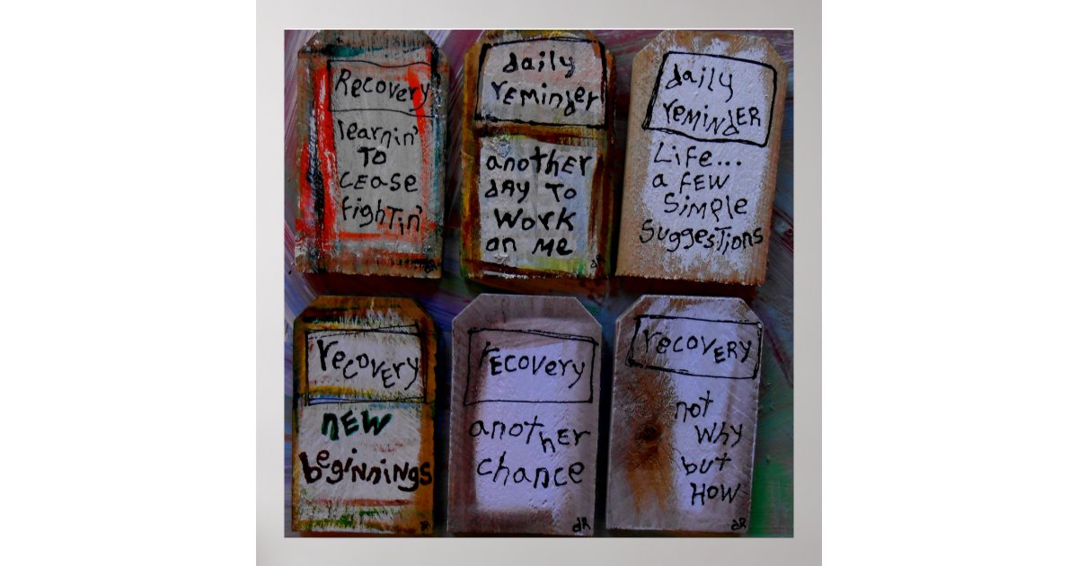 recovery collage poster | Zazzle