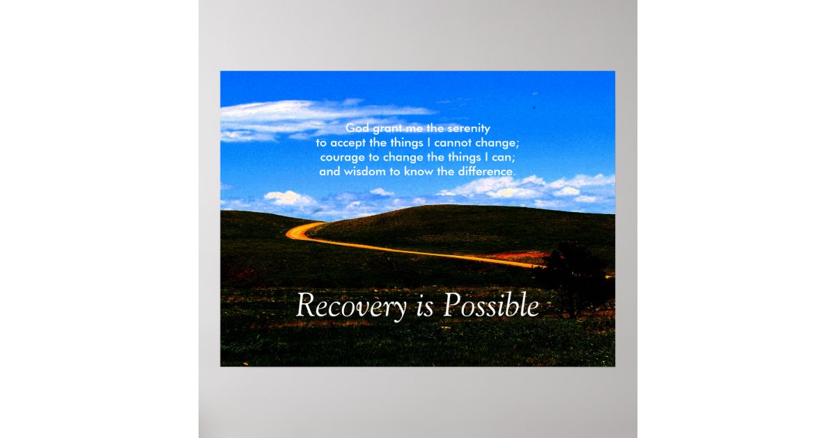 Recovery is Possible poster/Motivational Poster | Zazzle