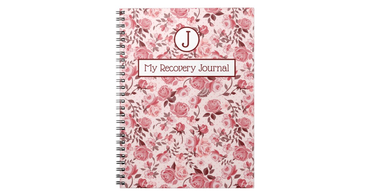 Recovery Journal Pink Roses Notebook | Zazzle
