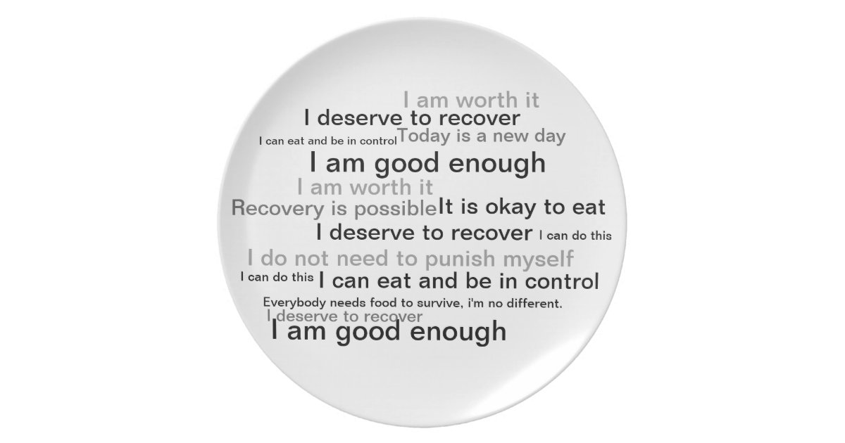 Recovery Plate Eating Disorders | Zazzle