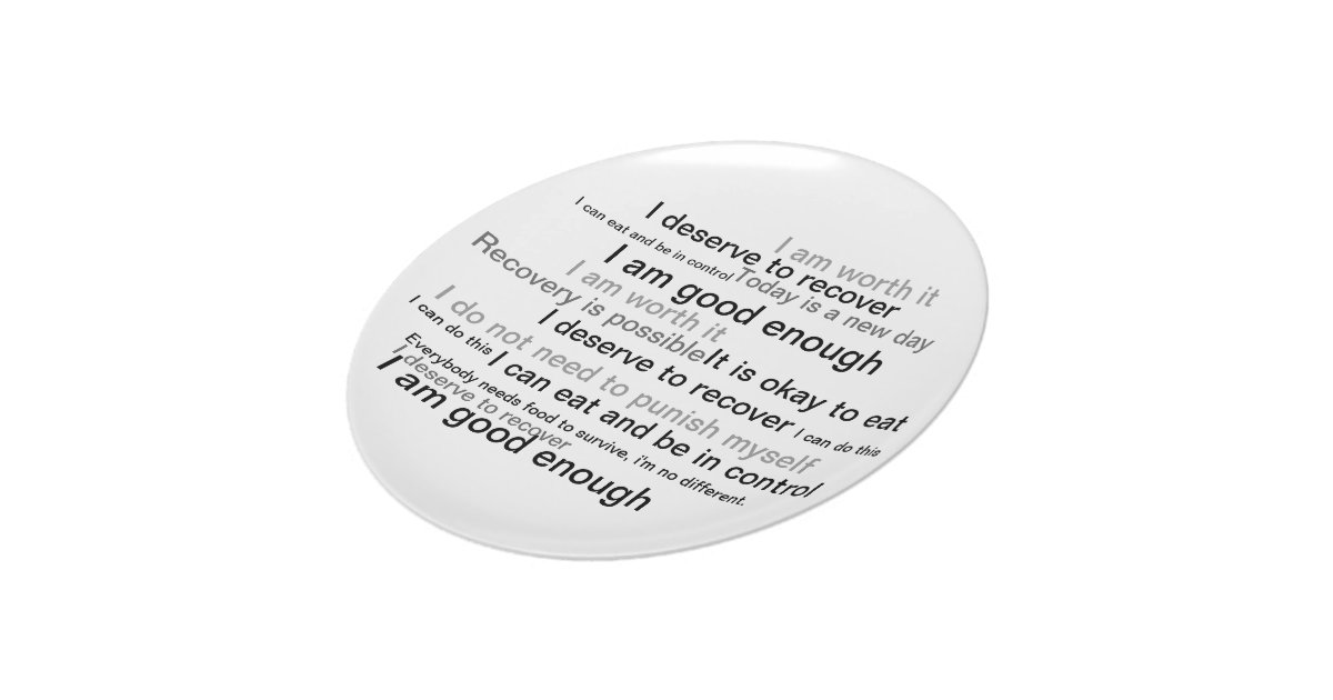 Recovery Plate Eating Disorders | Zazzle