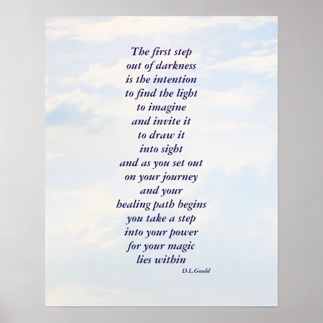 'Recovery' poem art poster | Zazzle