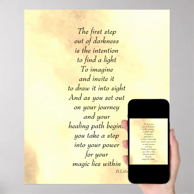 'Recovery' poem art poster | Zazzle