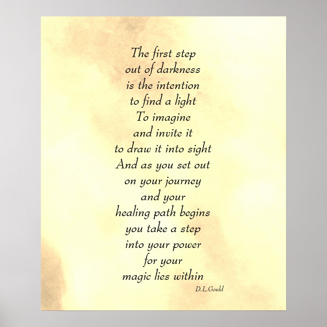 'Recovery' poem art poster | Zazzle