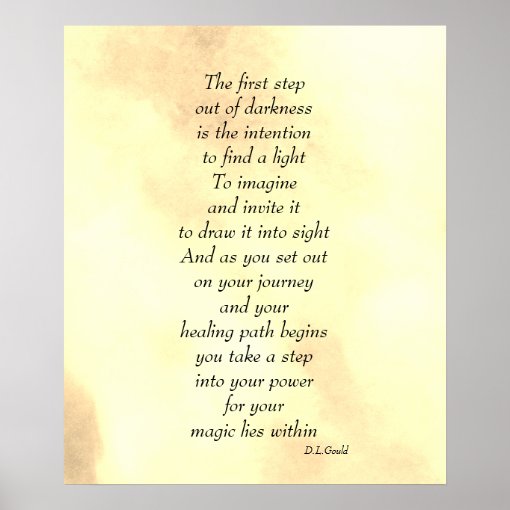 'Recovery' poem art poster | Zazzle