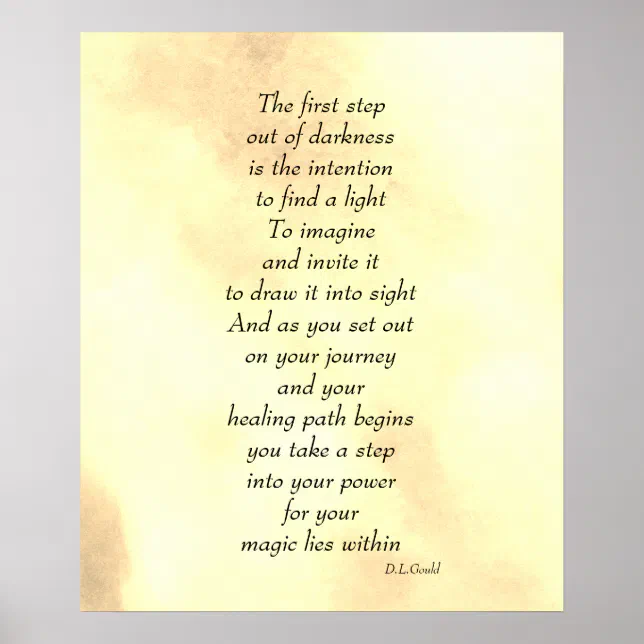 'Recovery' poem art poster | Zazzle
