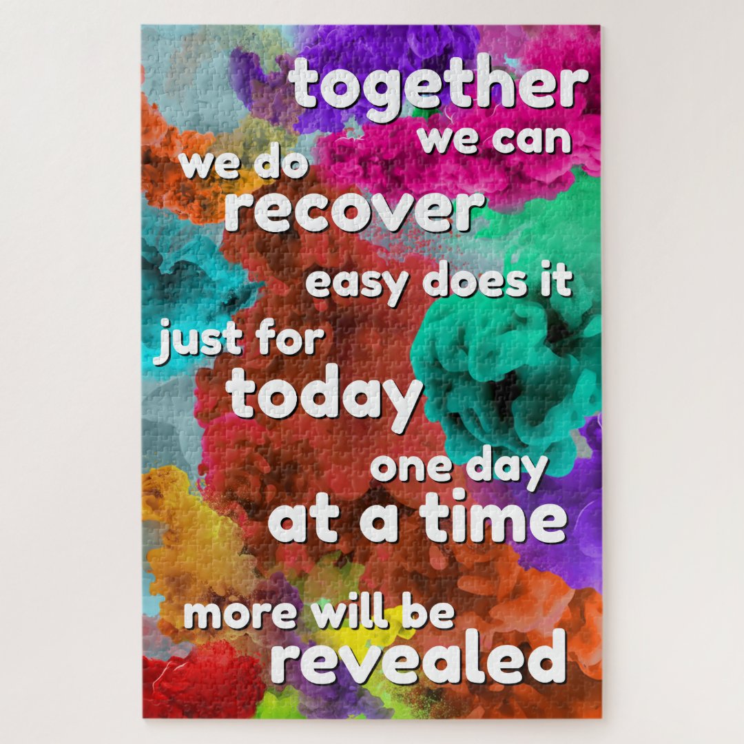 Recovery Slogan Puzzle | Zazzle