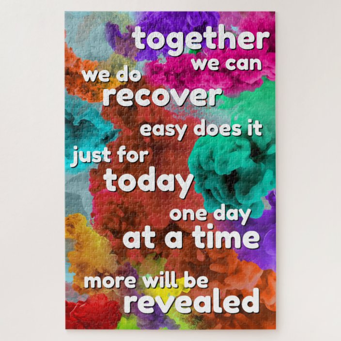 Recovery Slogan Puzzle | Zazzle.com
