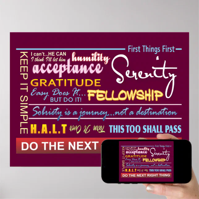 recovery slogans 17 poster | Zazzle