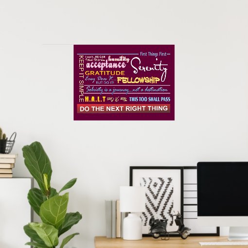 recovery slogans 17 poster | Zazzle