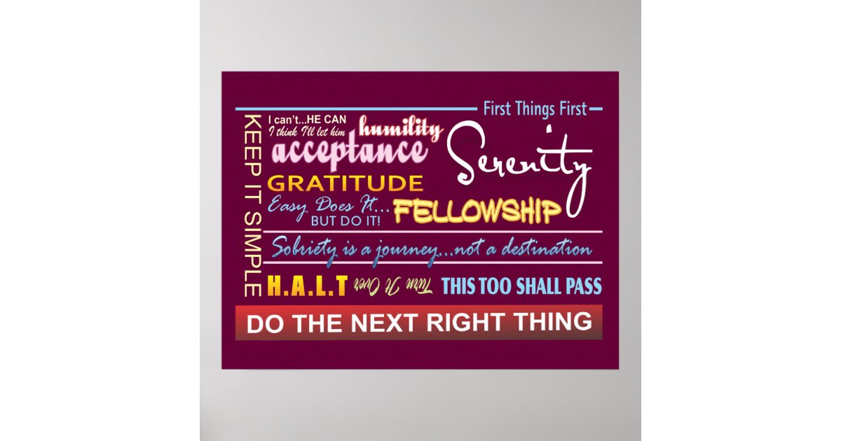recovery slogans 17 poster | Zazzle